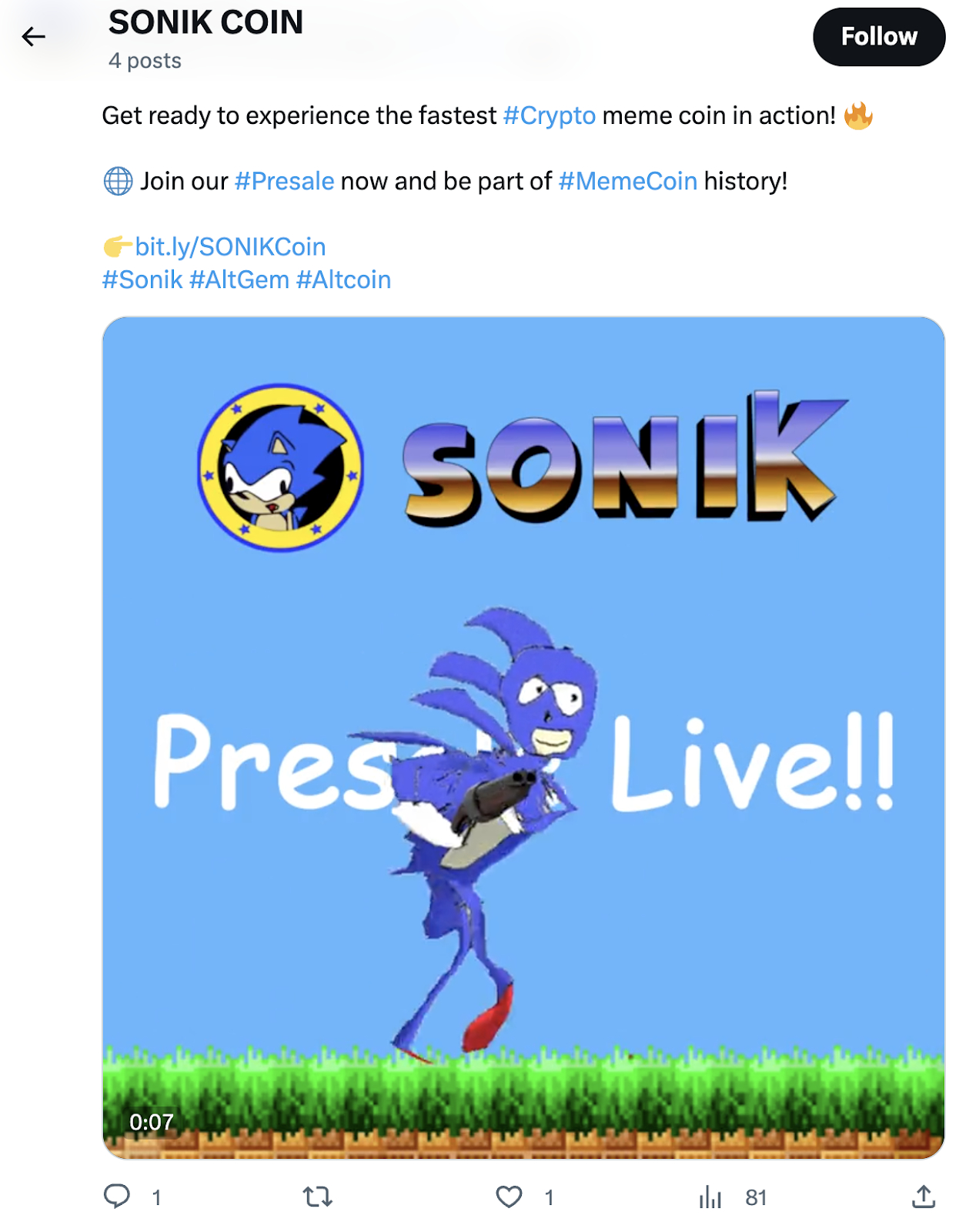 Kan Nieuwe Crypto Presale Sonik Coin x50 Gaan Bij Listing?