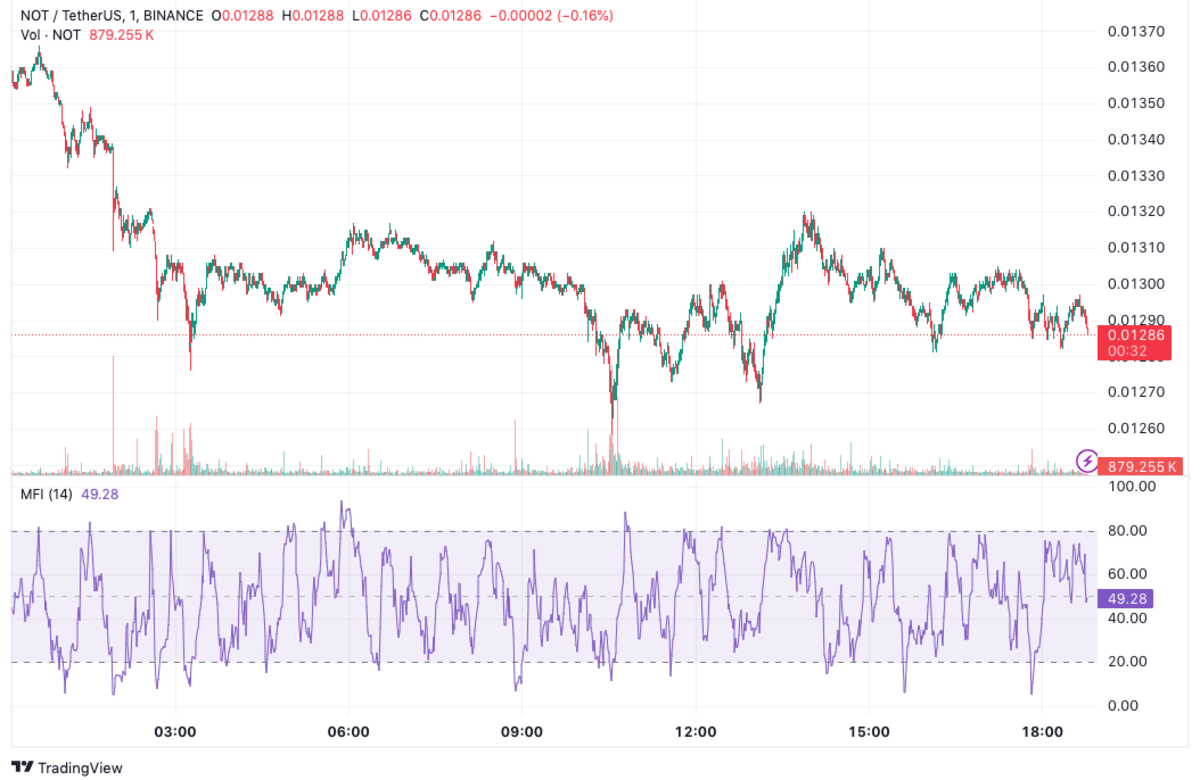 NOT Price Drops 50% While AI Coin Becomes New Social Media Trend