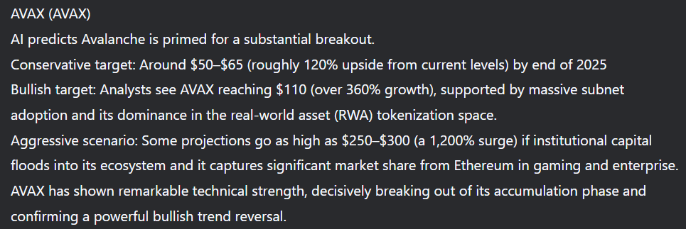 DeepSeek Predicts XRP, AVAX, DOGE Prices by End of 2025