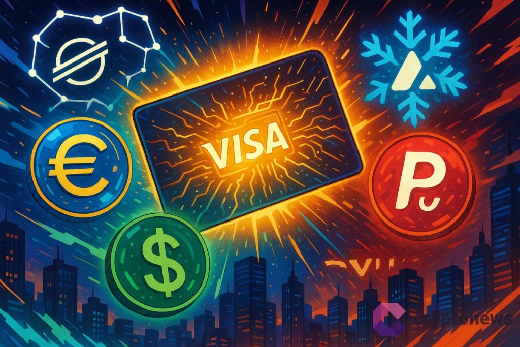 Visa stablecoins : PYUSD, USDG, EURC intégrés - XLM et AVAX
