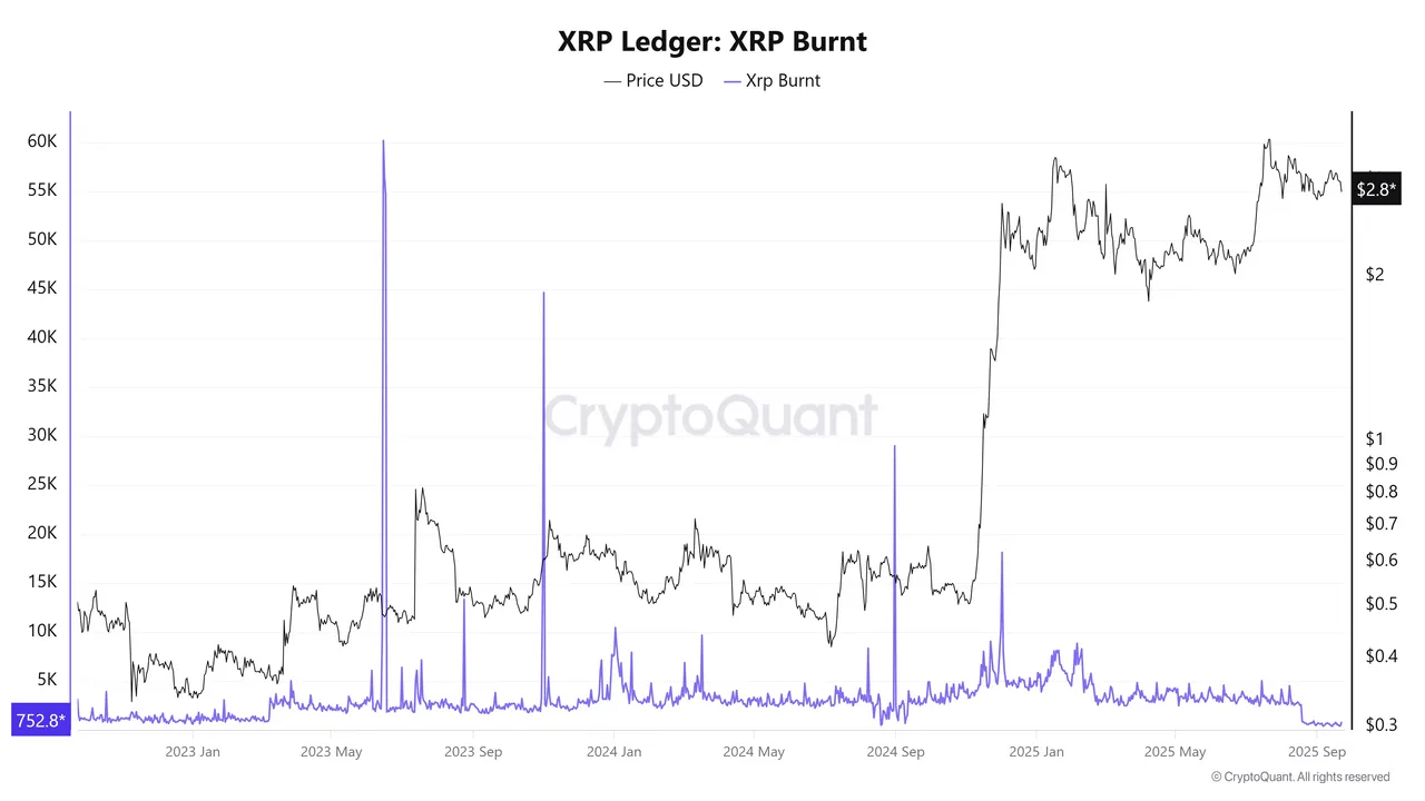 Il burn rate di XRP è vicino allo zero, gli investitori sono nel panico!